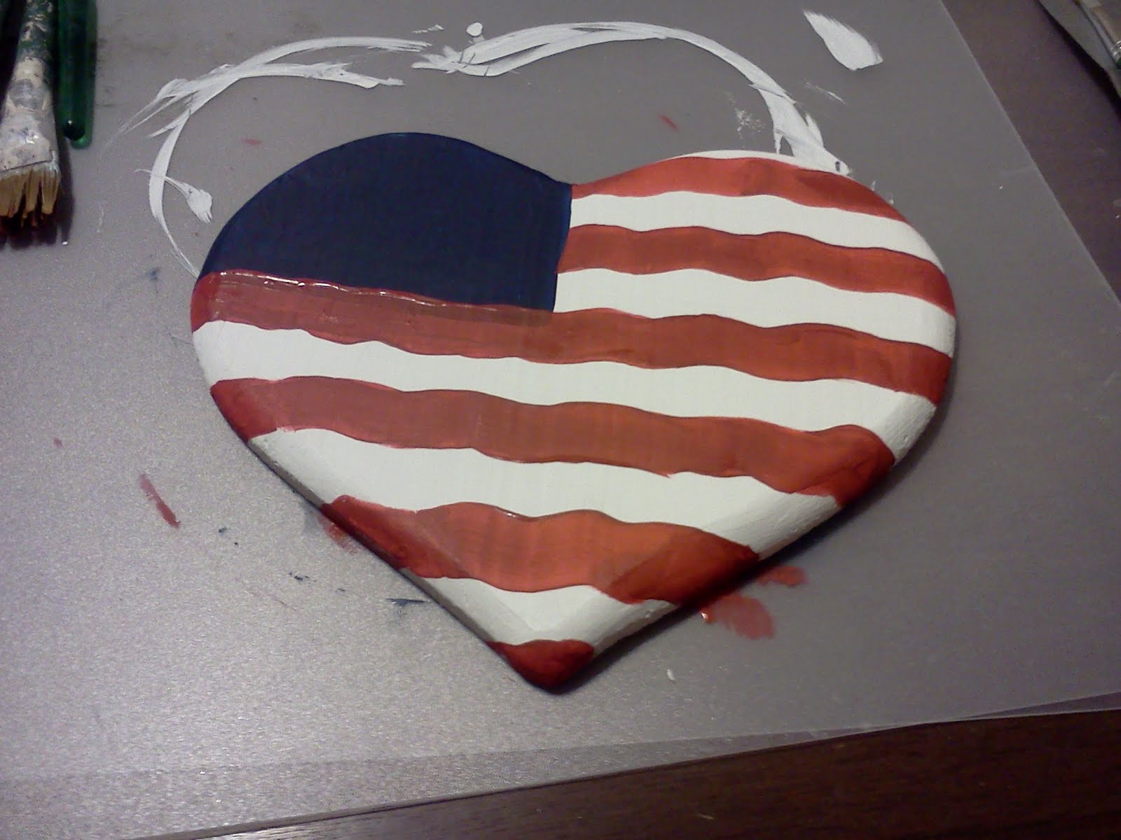 Tiaras and Bowties: Americana Heart Flag