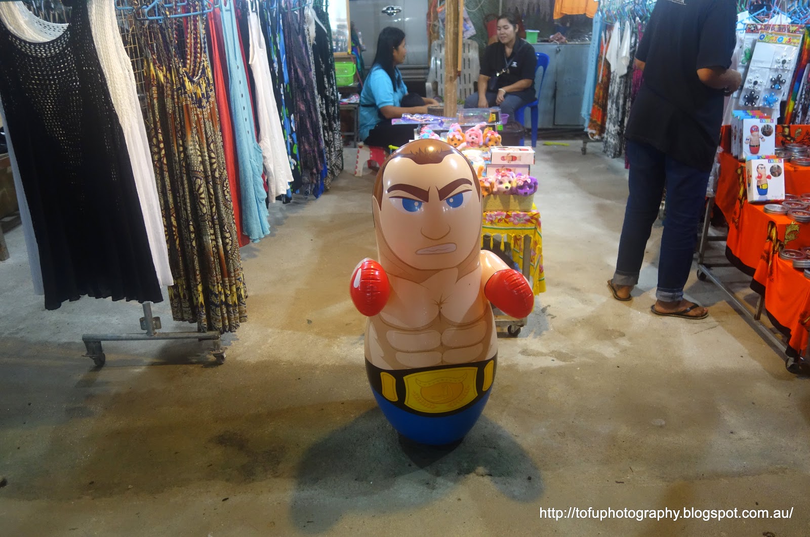 Tofu Photography: A boxer balloon at the night market in Khao Lak, Thailand