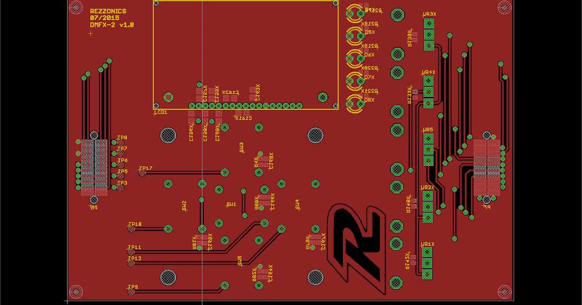 Rezzonics: DMFX-1-2 (mezzanine board) PCB layout and assembly