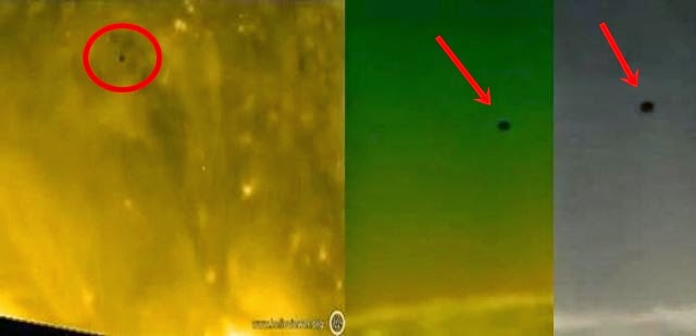 Unknown Large Black Object Near the Sun - May 12, 2014