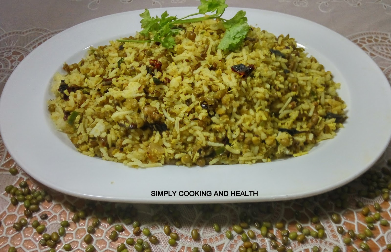 Simply Cooking and Health: Fried rice using whole mung bean with skin