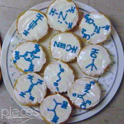 Pieces by Polly: "Organic" Chemistry Cupcakes for Mole Day or Any Day