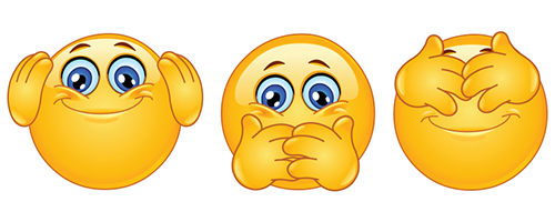 Hear no, Speak no, See no | Symbols & Emoticons