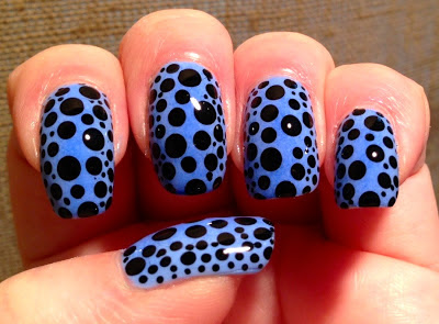 Little Miss Nailpolish: Blue Poison Frog Nails - swatches