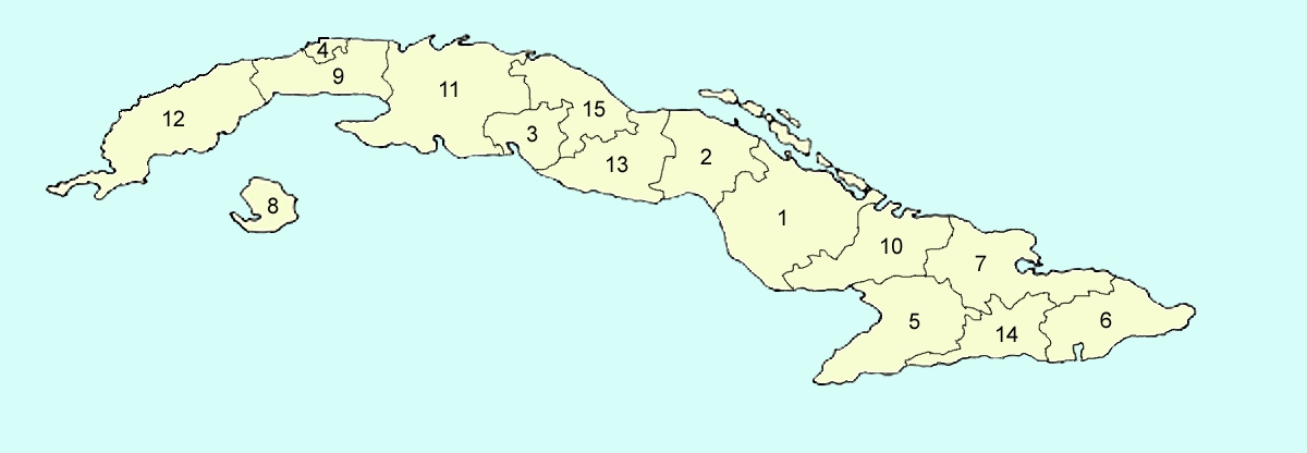 Mapa isla de cuba