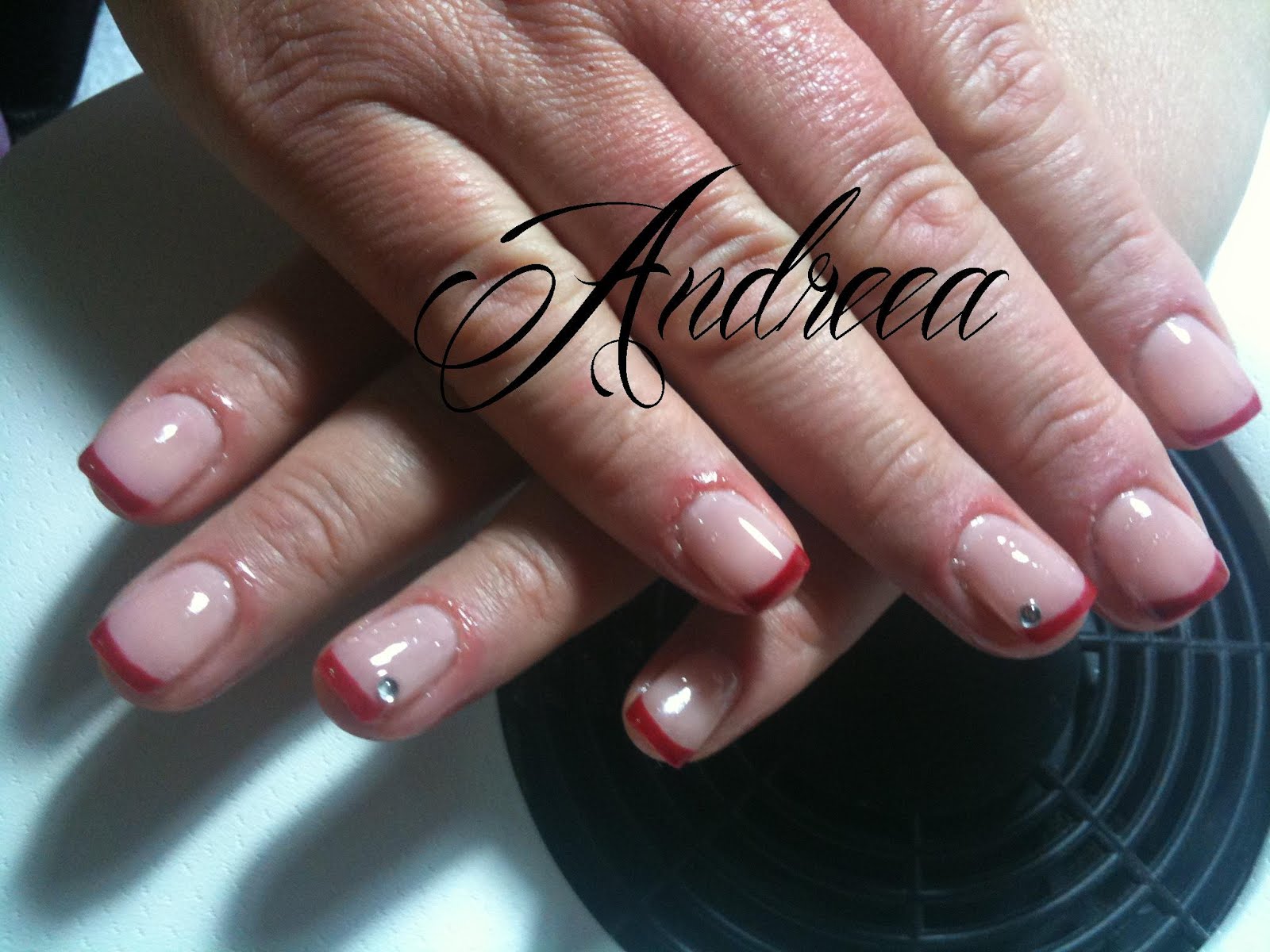 Andreea Nail Art: Construcție din gel, french grena permanent