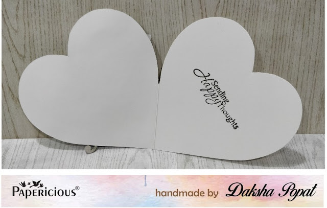 Heart shaped Mixed media card - tutorial