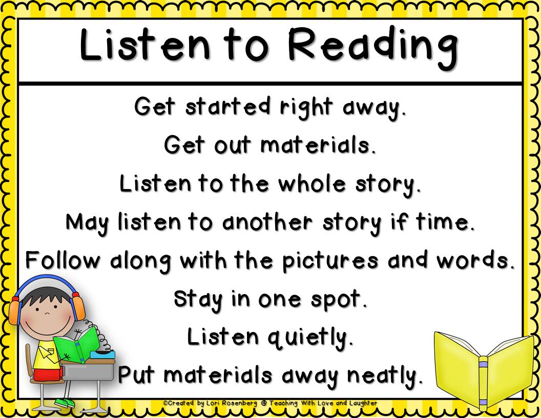 Printable Daily 5 Anchor Charts Teacherific: Daily 5 Part 1