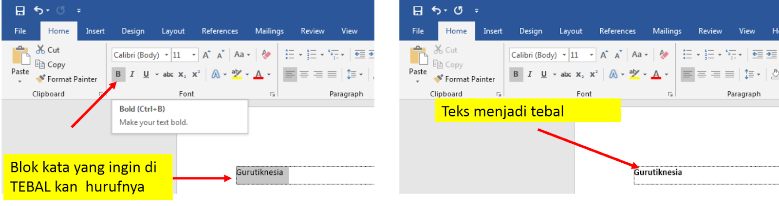 Cara Mengatur Tulisan di Microsoft Word - Gurutiknesia