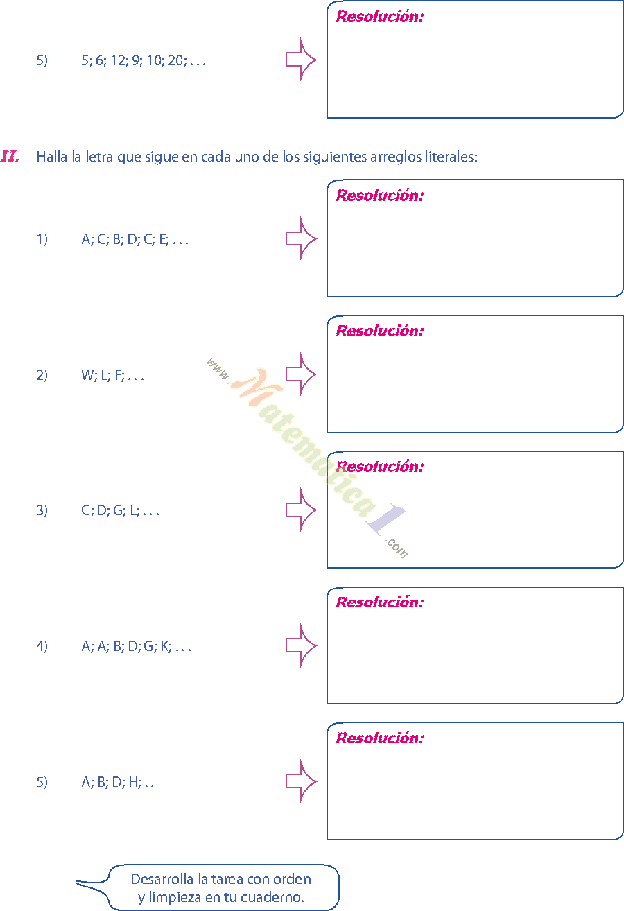 SECUENCIAS CON NÚMEROS Y LETRAS EJEMPLOS RESUELTOS DE PRIMARIA PDF