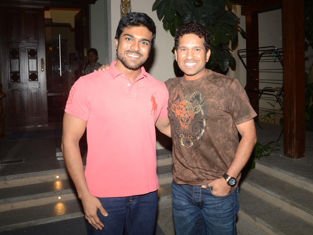 Chiranjeevi and Ram Charan with Sachin Tendulkar ~ Latest Pic ~ A2Z ...