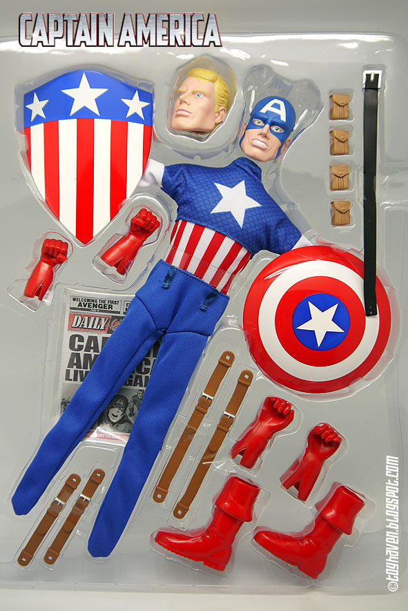 Review Captain Action Marvels Comics 1/6 scale Captain America Costume ...
