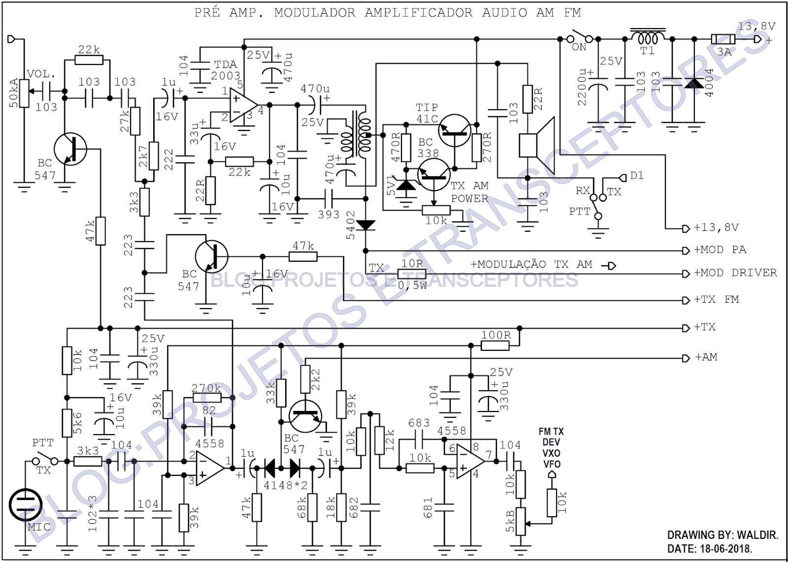 Projetos e Transceptores.: Circuitos RTX canal FI (IF) dupla conversão ...