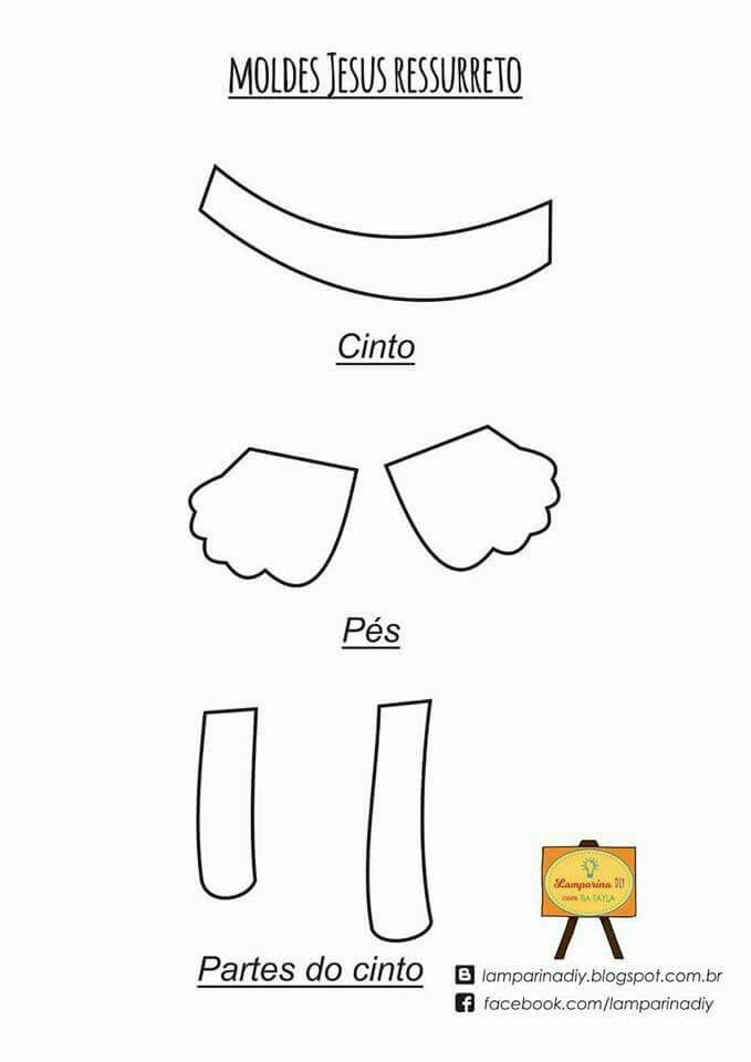 Ideias Ministério Infantil: Molde de Jesus