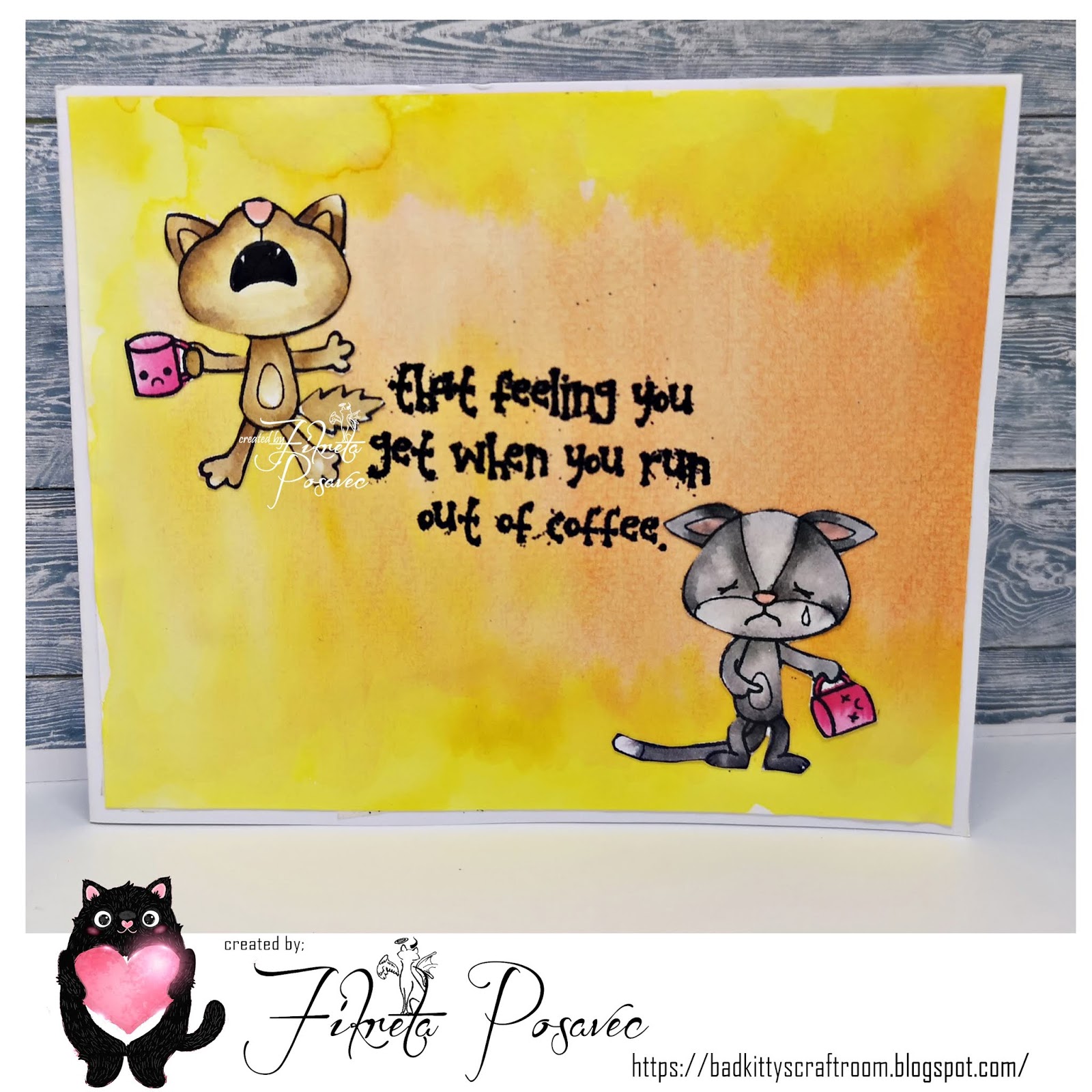coffee card ~ Bad Kitty's Craft Room