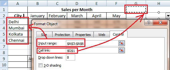 How To Display Multicolumn Combo Box In Excel Excel Examples