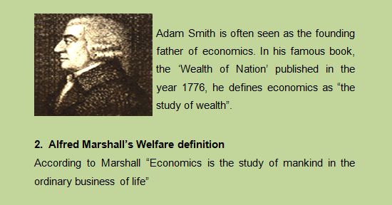 Alfred Marshall Definition of Economics
