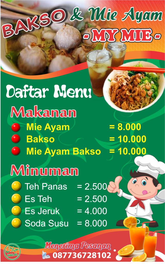 Contoh Banner Bakso Mie Ayam - Banner aja