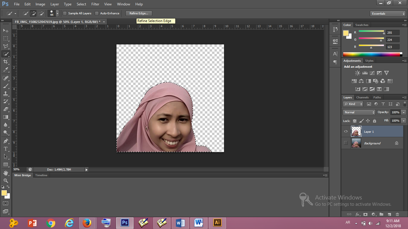 Photoshop: Cara Remove Background Gambar Mudah