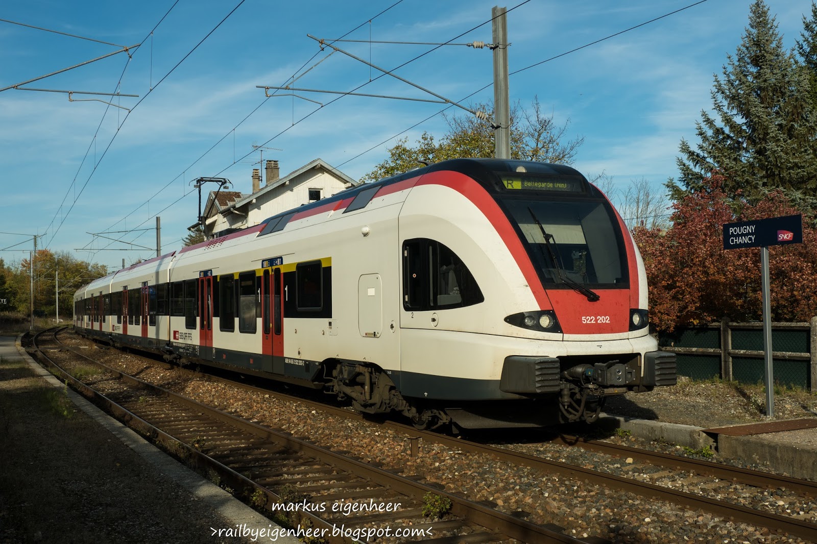 ÖFFENTLICHER VERKEHR: SBB CFF FFS RABe 522 202 > Pougny-Chancy
