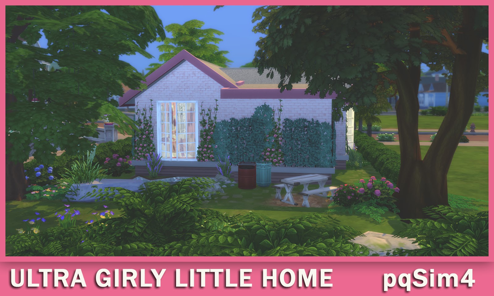 Ultra Girly Little Home. Sims 4 Speed Build.