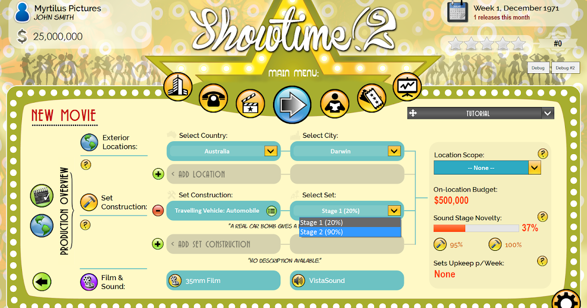 Showtime! 2 Devblog: February 2017 Update