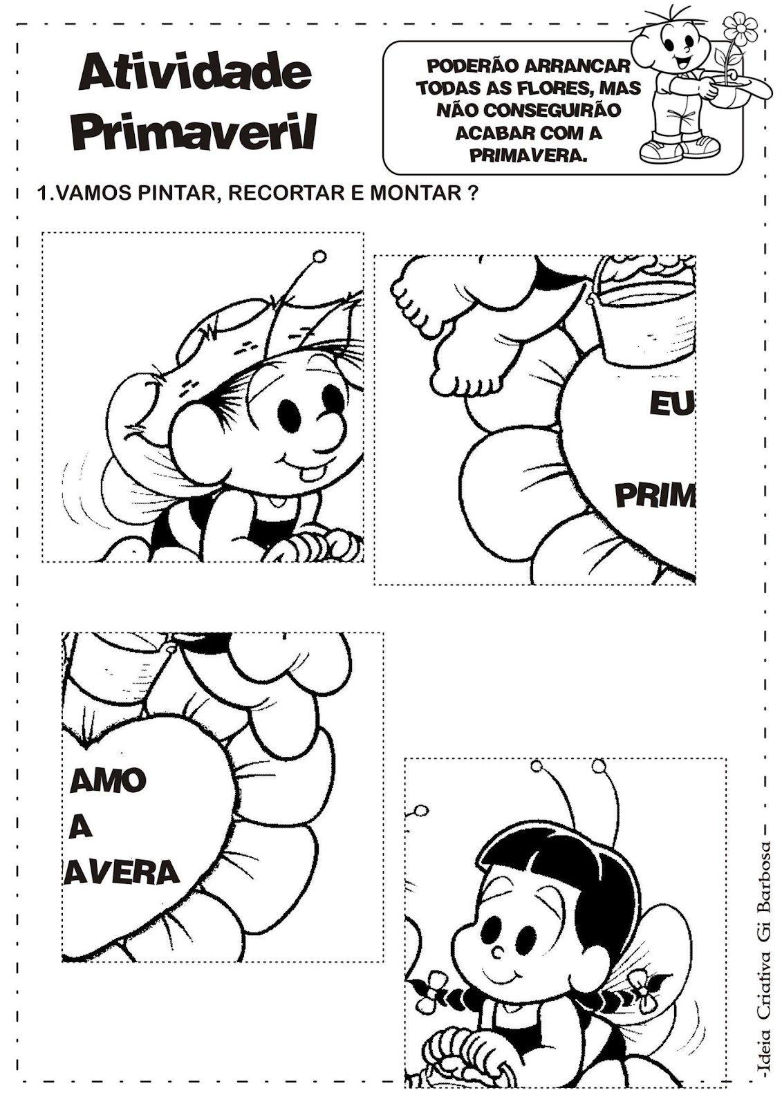 ALFABETIZAÇÃO DIVERTIDA: MAIS ATIVIDADES SOBRE PRIMAVERA