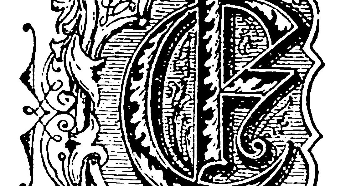 Digital Stamp Design: Printable Antique Drop Cap Image Transfer ...