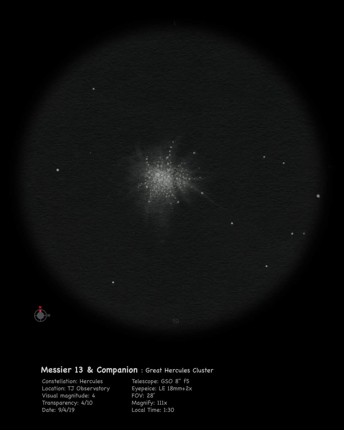 siamskies: Messier 13 : Great Hercules Cluster