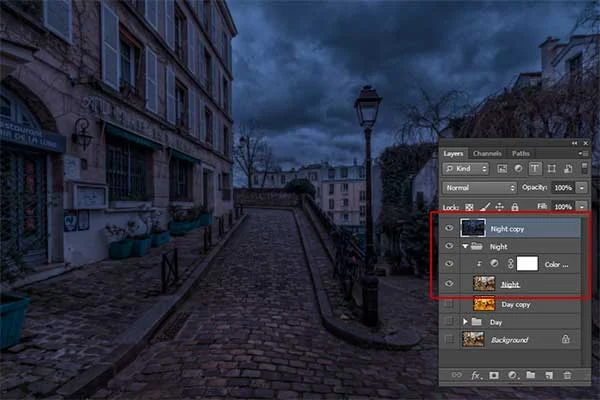 PhotoEffect: Turn Day Into Rainy Night in Photoshop