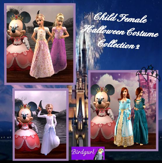 Birdgurl's Sims 2 Creations: Child Female Halloween Costume Collection 2