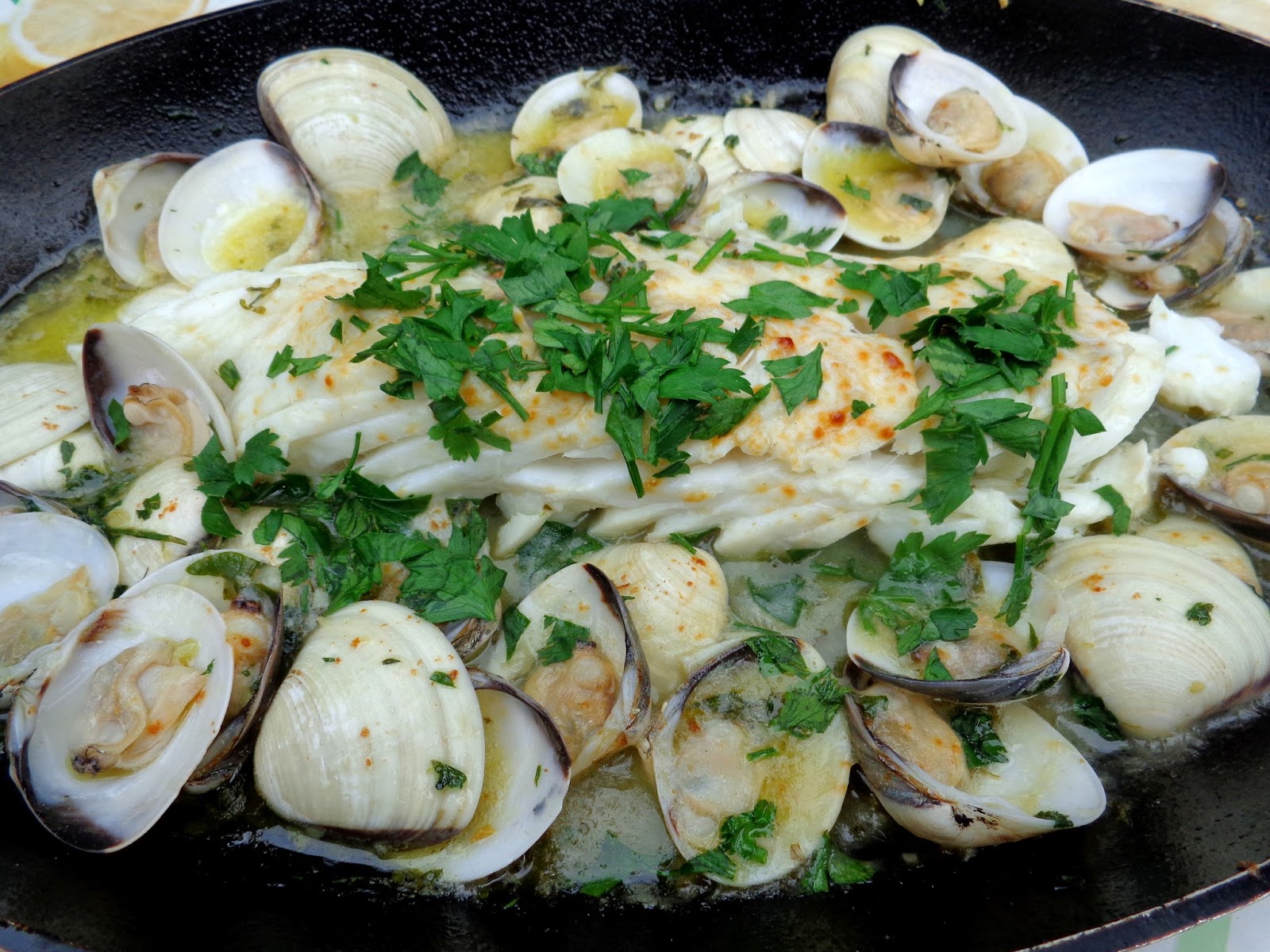 Wat ik gegeten heb: Kabeljauw met Schelpjes en Salsa verde