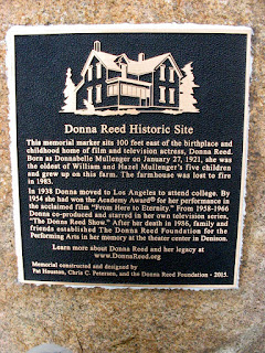 The Donna Reed Foundation: Memorial marker installed at Donna Reed's ...