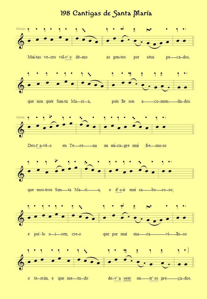 Hasieran: 198 Cantigas de Santa María