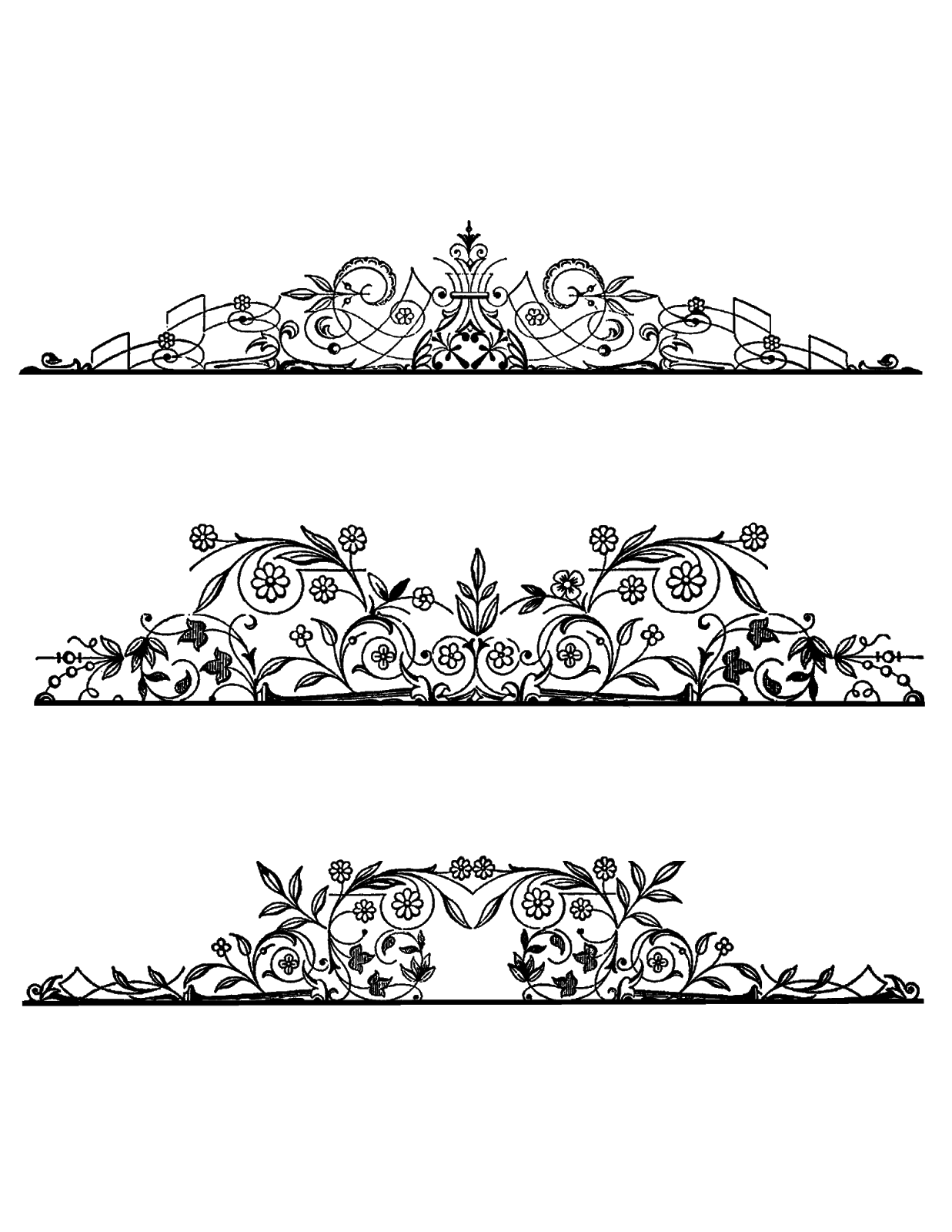 The Graphics Monarch: Free Clip Art Digital Page Text Divider Floral ...