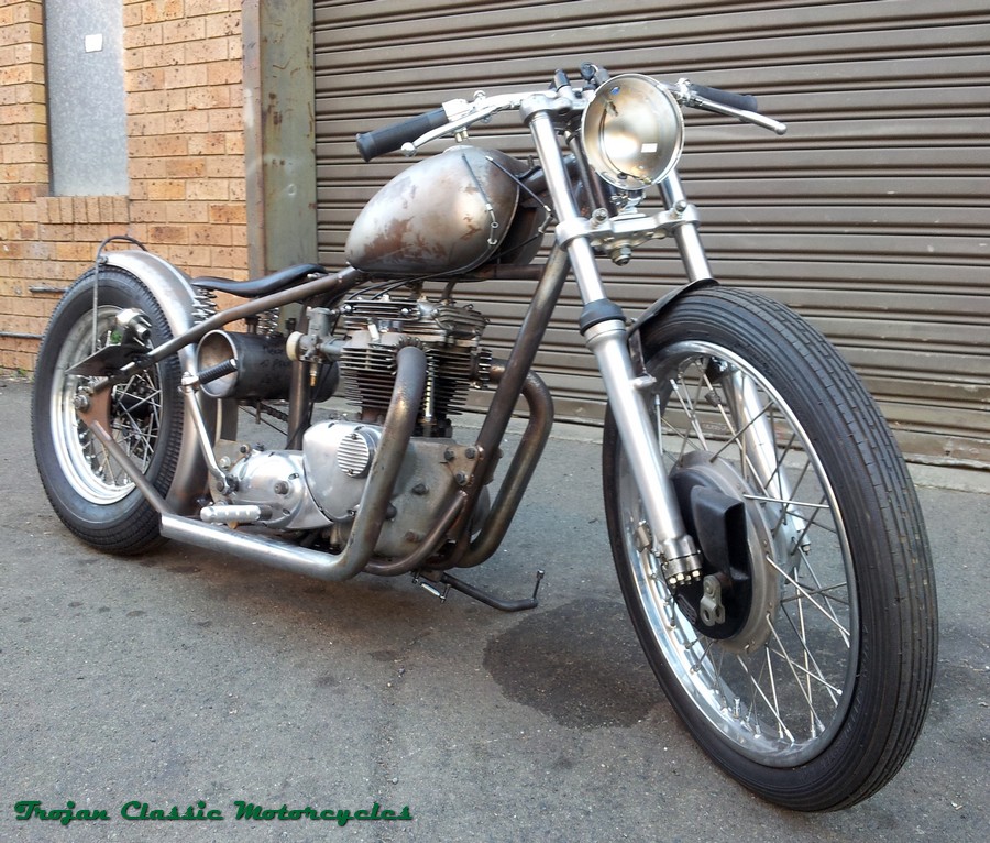 Our Blog The Gift Horse - Kustom 750 Triumph Bobber build photos