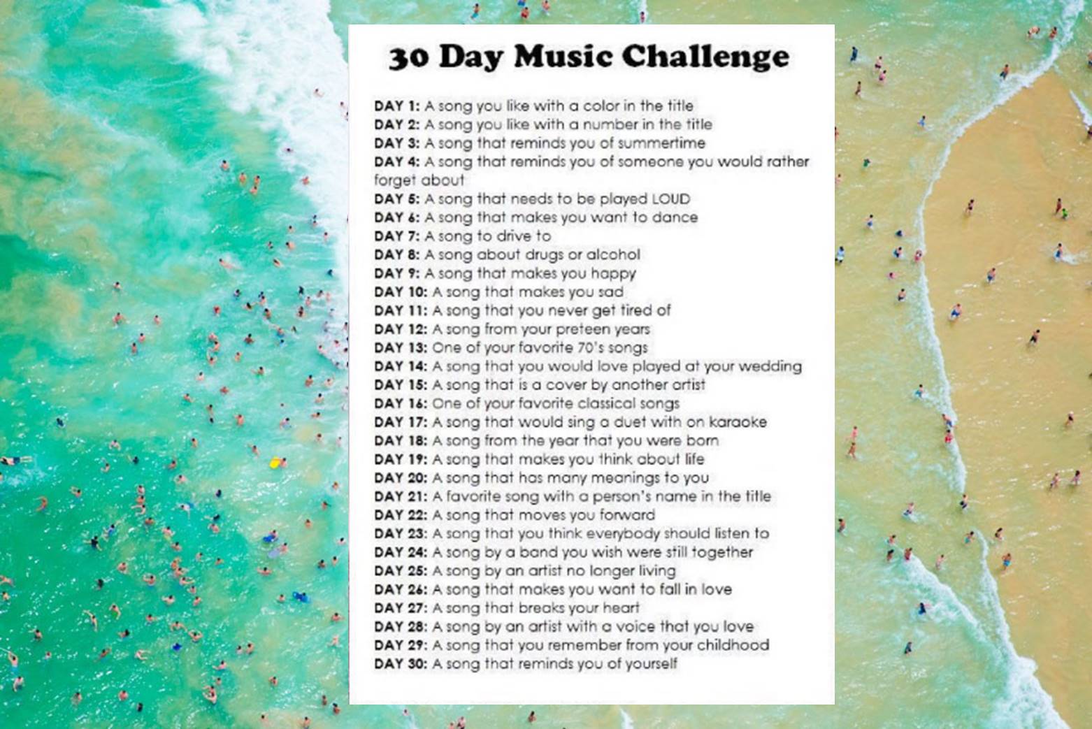 30 day music challenge