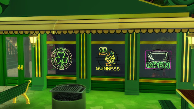 Corporation "SimsStroy": The Sims 4. 3 Sets of neon signs.