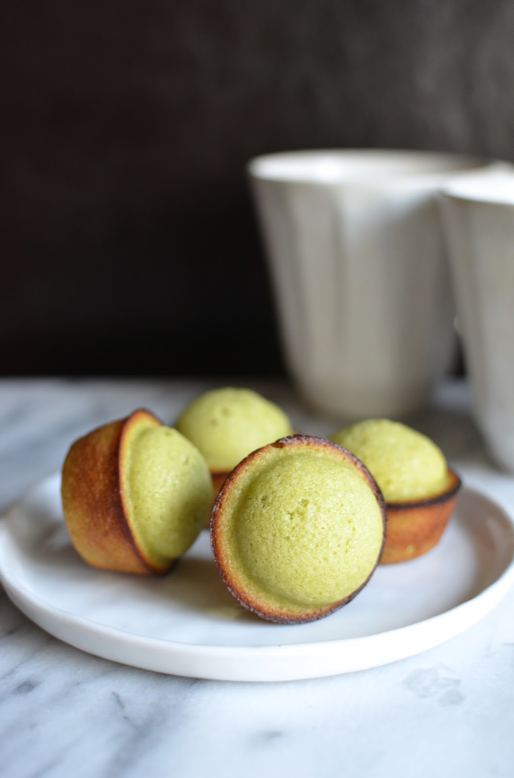 Playing with Flour: Matcha financiers...with white or milk chocolate ...