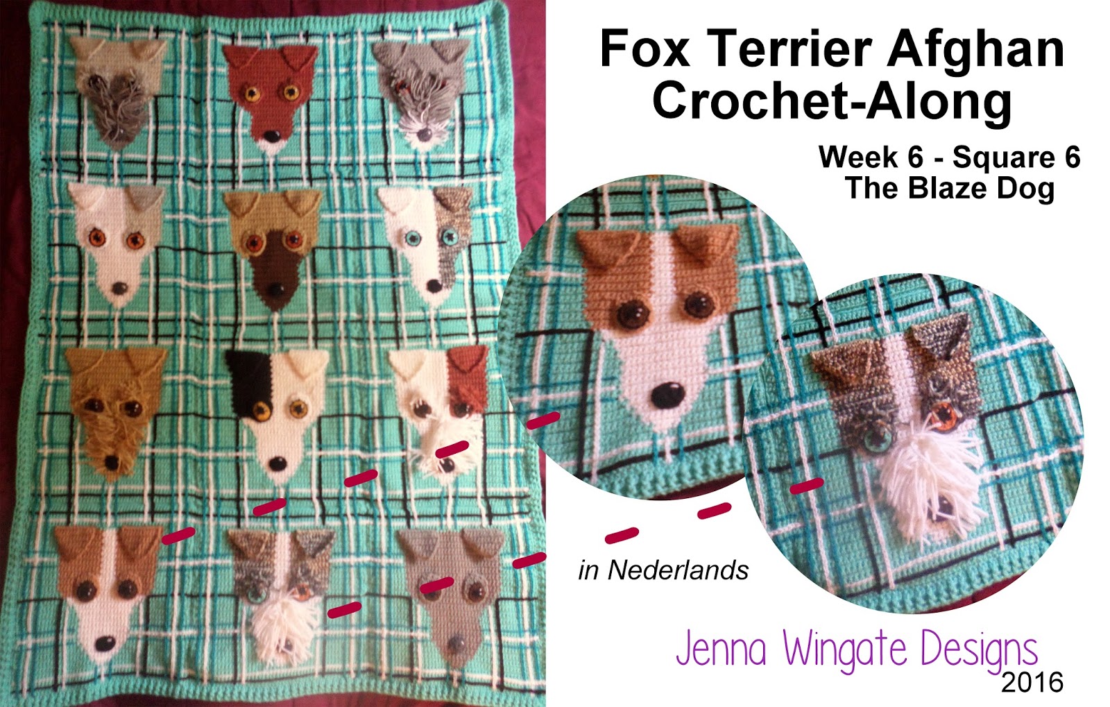 Fox Terrier Afghan CAL - Square #6