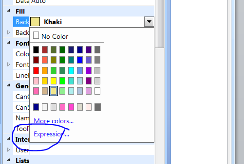 Microsoft Business Intelligence Stuff: Using SSRS to match colors