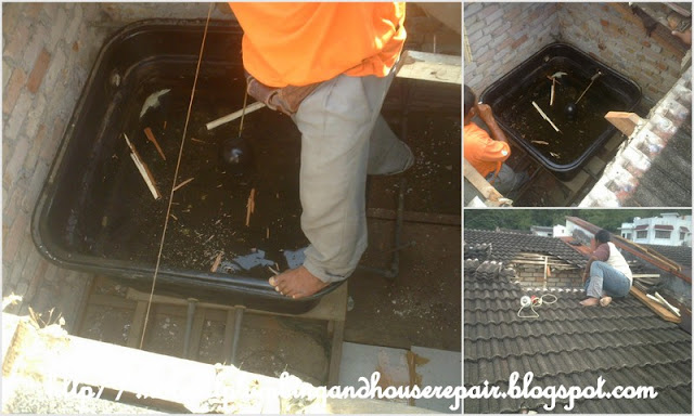 NORMAL PLUMBING: TANGKI AIR BOCOR DAN DITUKAR BARU