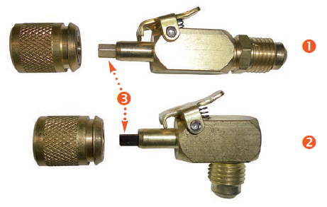 REFRIGERATION TOOLS AND EQUIPMENT - Service port quick coupler