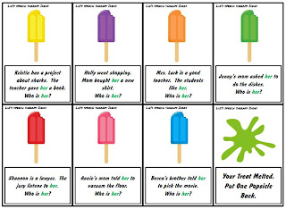 Liz's Speech Therapy Ideas: Popsicle Pronouns
