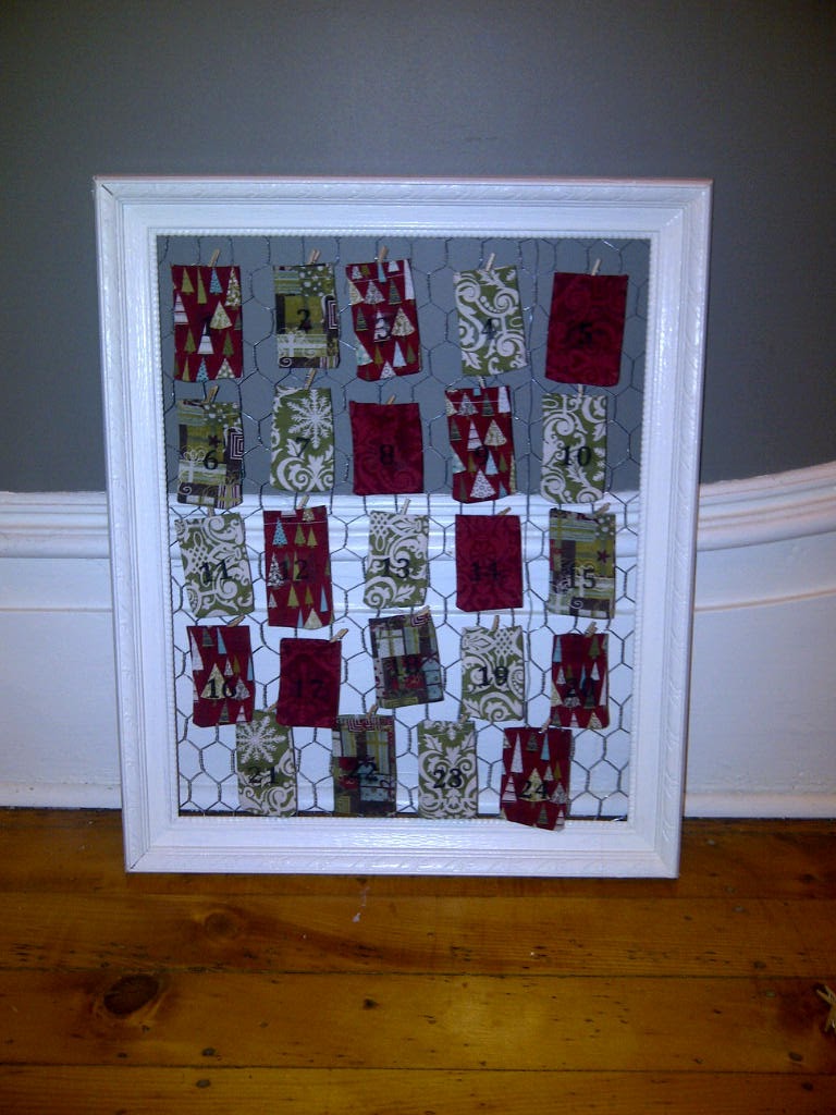 Brick Home Love: Picture frame advent calendar