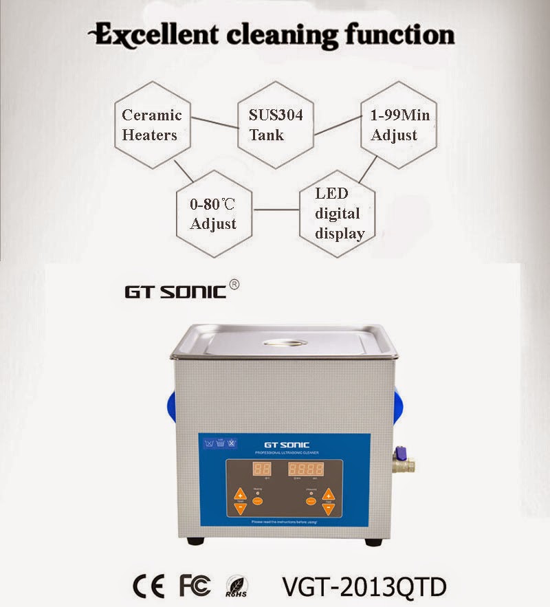 GT SONIC: VGT-2013QTD 13L scientific lab use ultrasonic cleaner