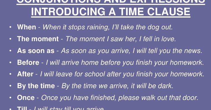English Honori Garcia: Time Clauses: Grammar and Exercises