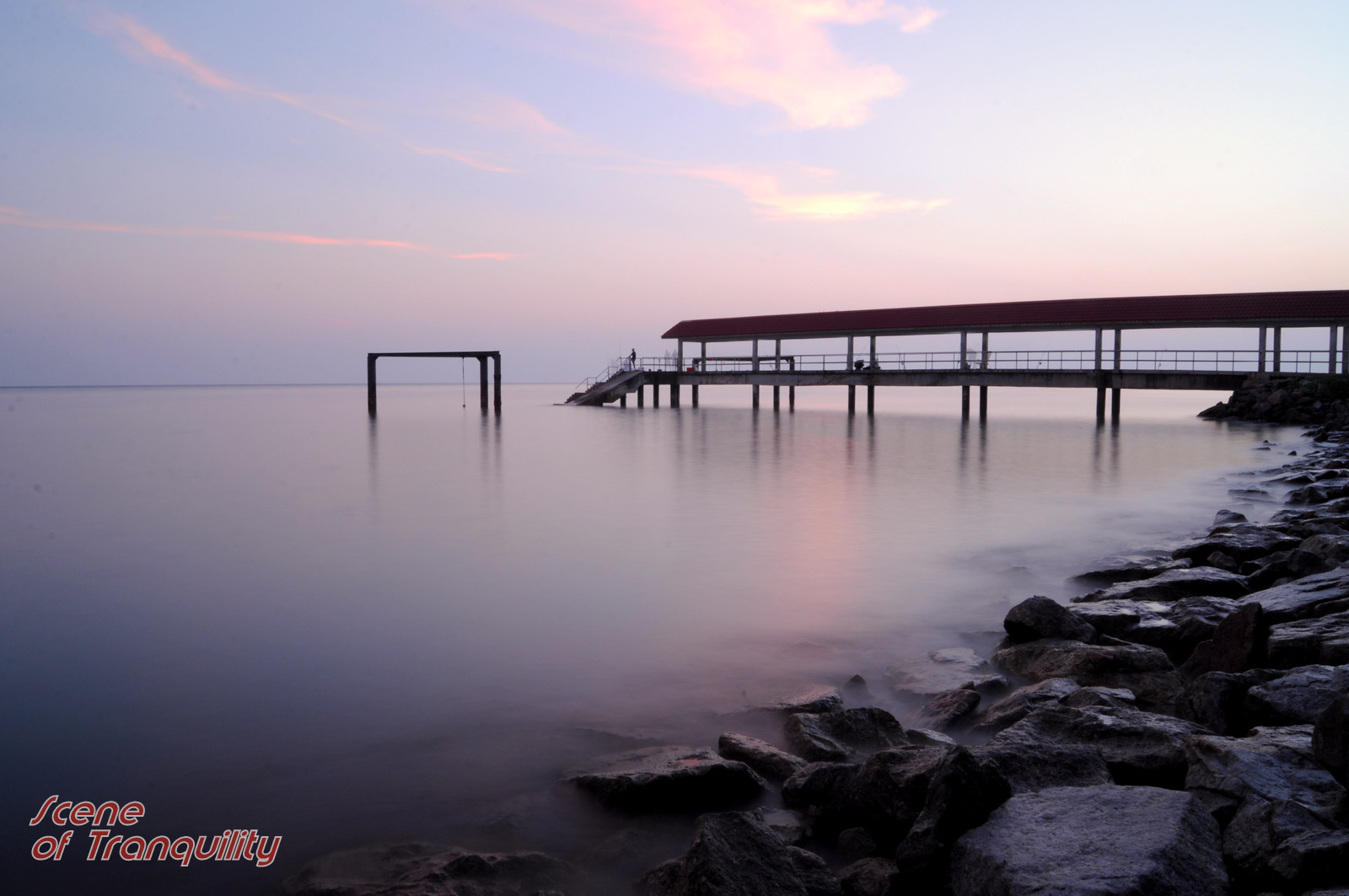 Scene of Tranquility: Dusk by the Angler Resort Jetty