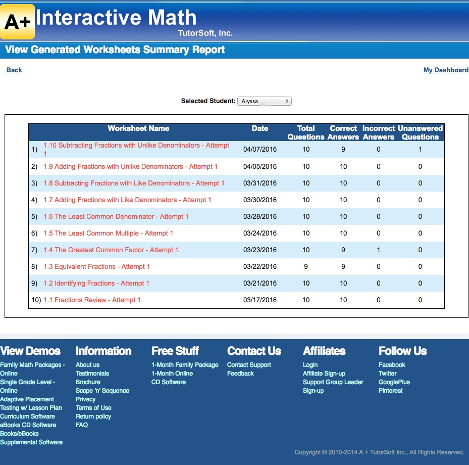 A Learning Journey: TOS Review: Math Mini-Courses from A+ Interactive Math