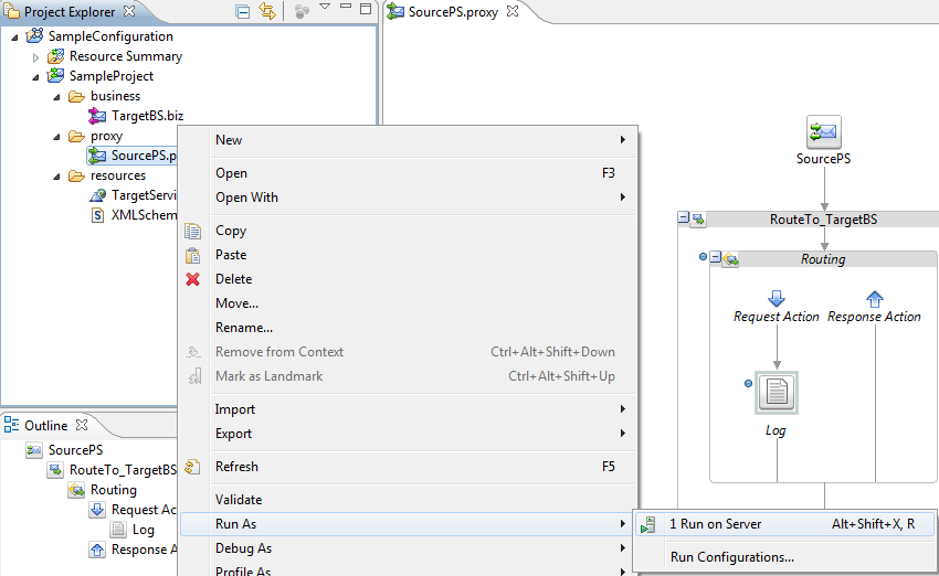 Osb 11g Debug Proxy Service Message Flow In Eclipse Oracle Fusion Middleware Blog